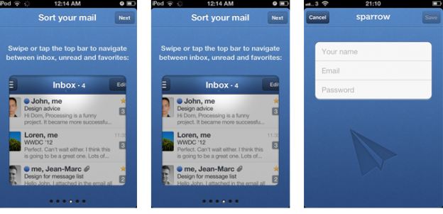 Sparrow mail app review for iPhone - Every Interaction