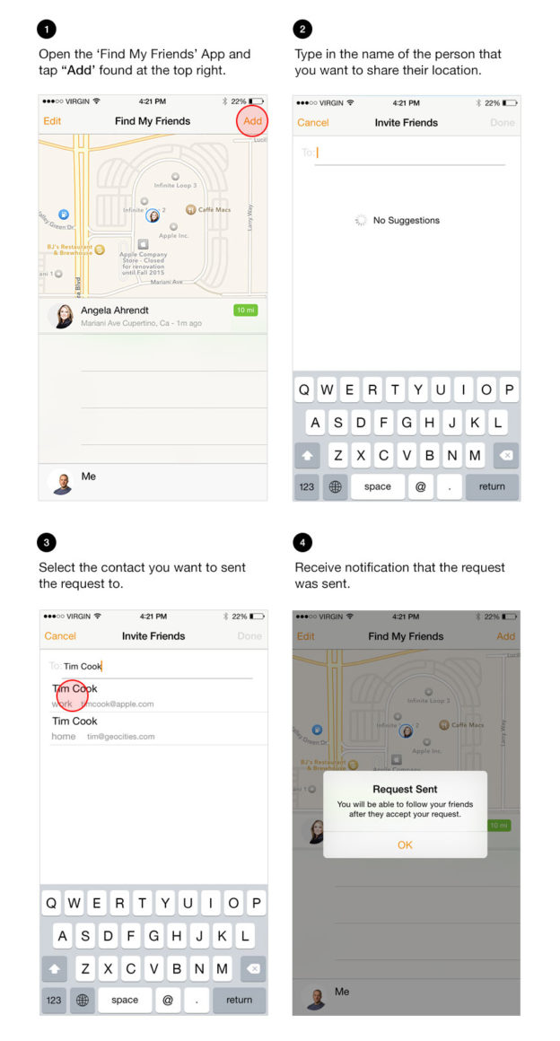 How Find my Friends should work - Every Interaction