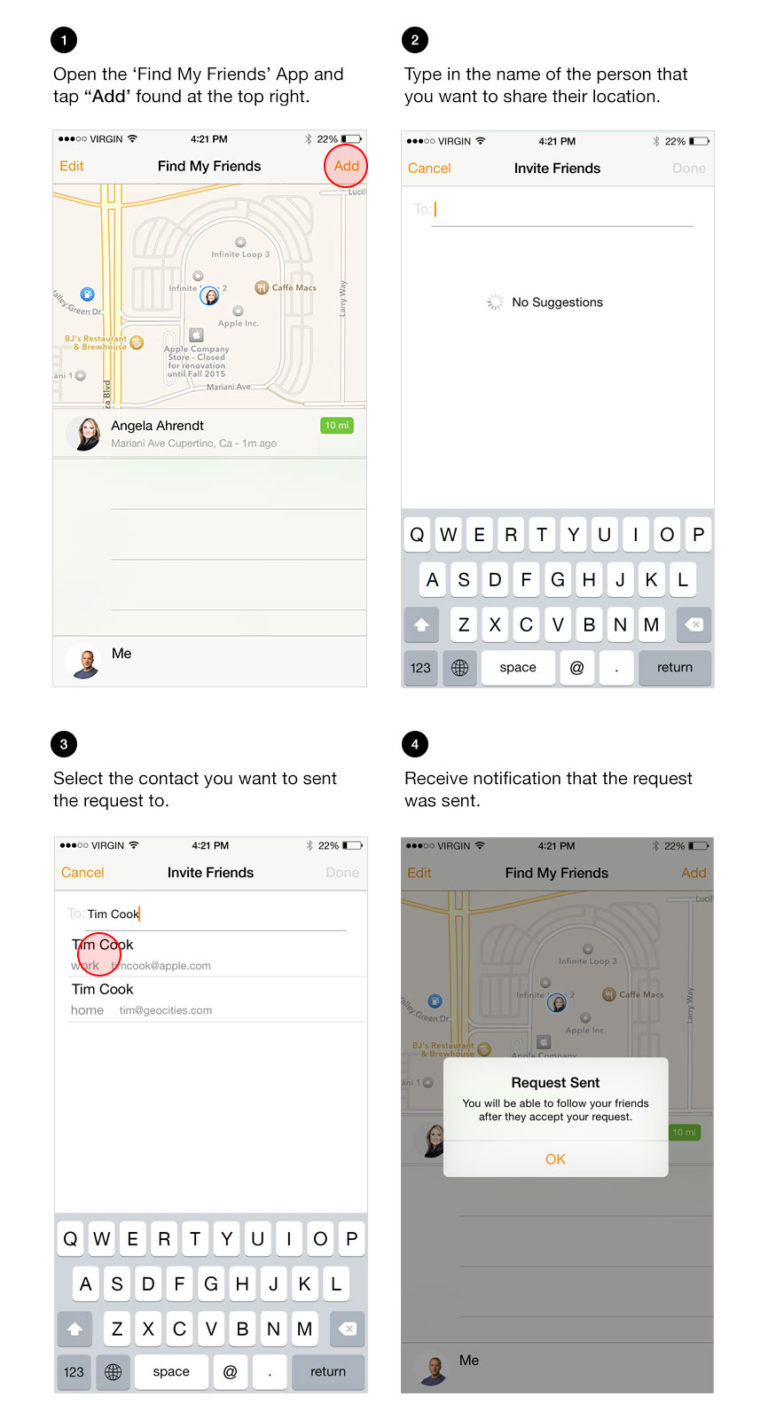 How Find my Friends should work - Every Interaction