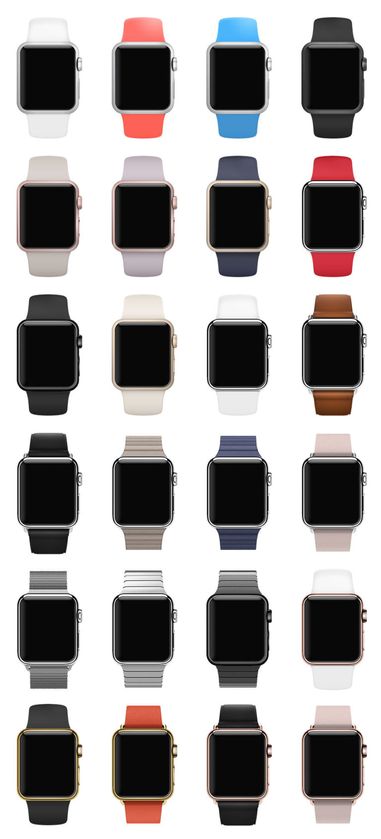 Apple Watch vector mockup PSD (free) - Every Interaction